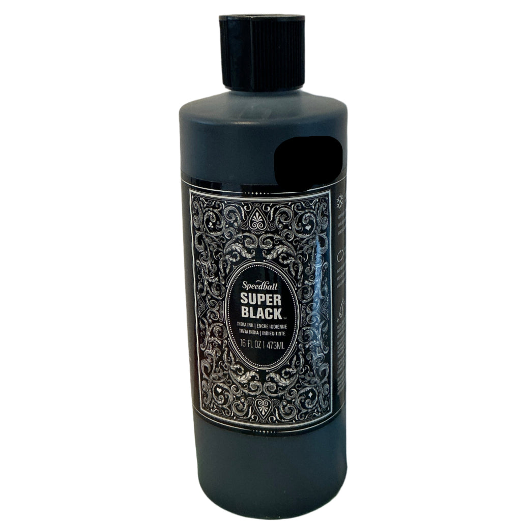 Speedball Super Black - India Ink 16 fl oz – Live Love Art Factory