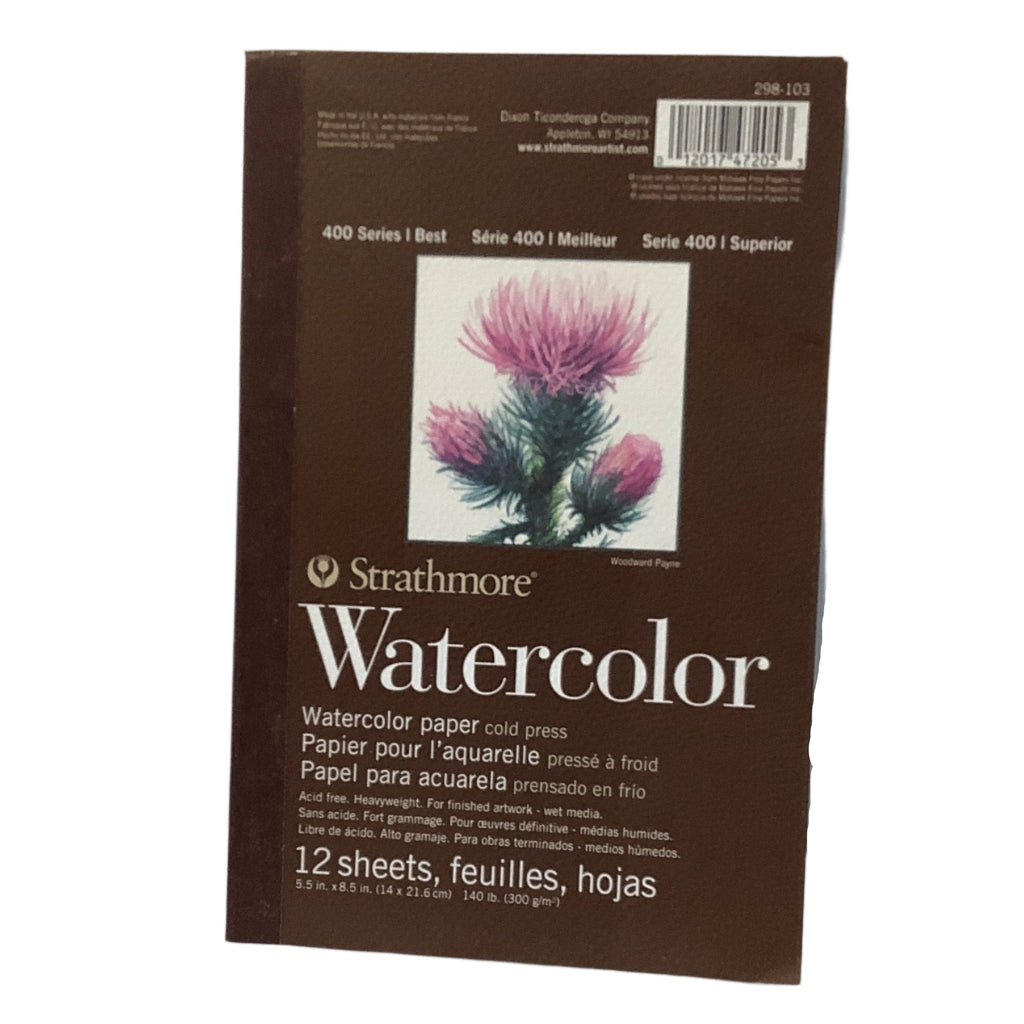 Strathmore Watercolor Paper, SERIES 400 Cold Press, 12 sheets, 5.5 x 8 ...