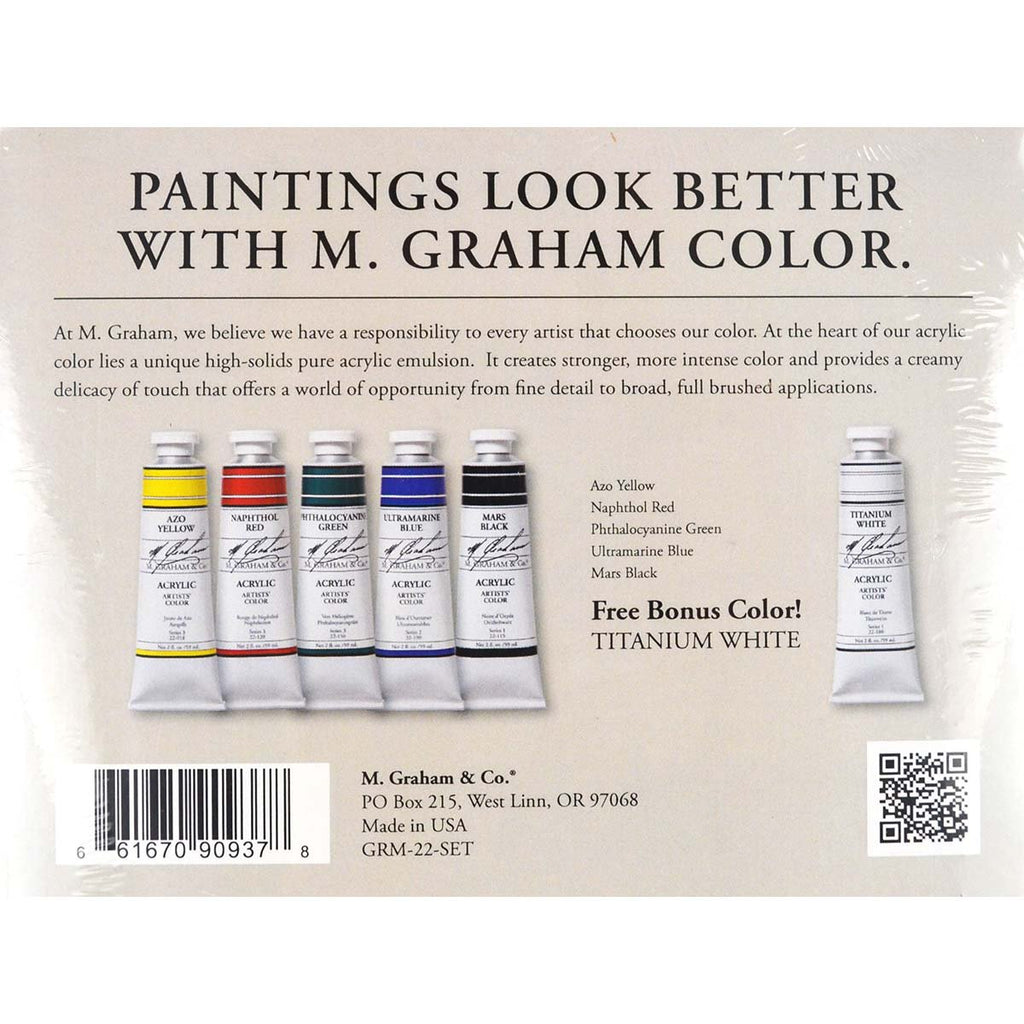 M. Graham 5 Colour Acrylic Paint Set – Live Love Art Factory